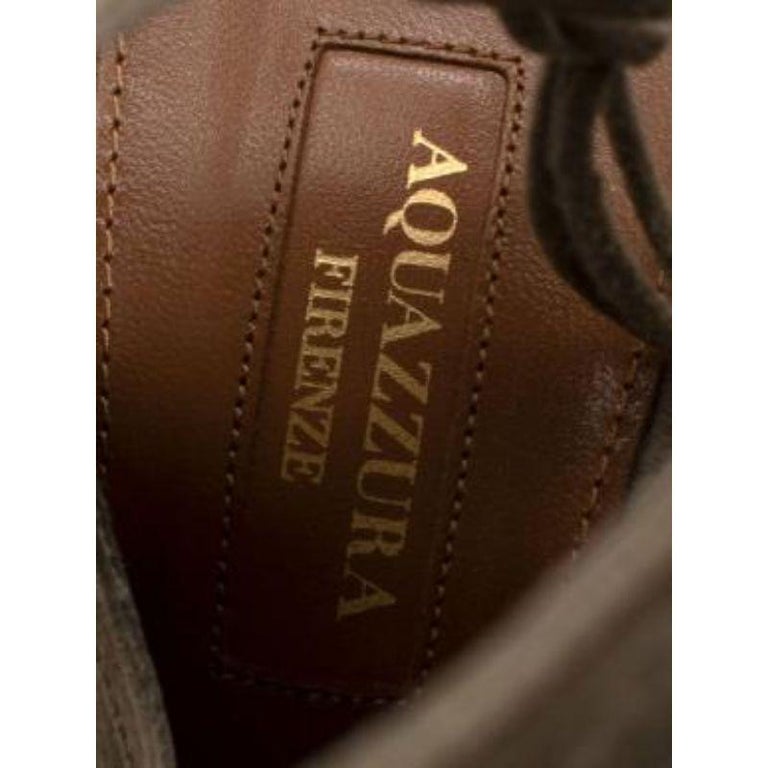 Aquazzura Khaki Suede Sexy Thing Sandals For Sale at 1stDibs