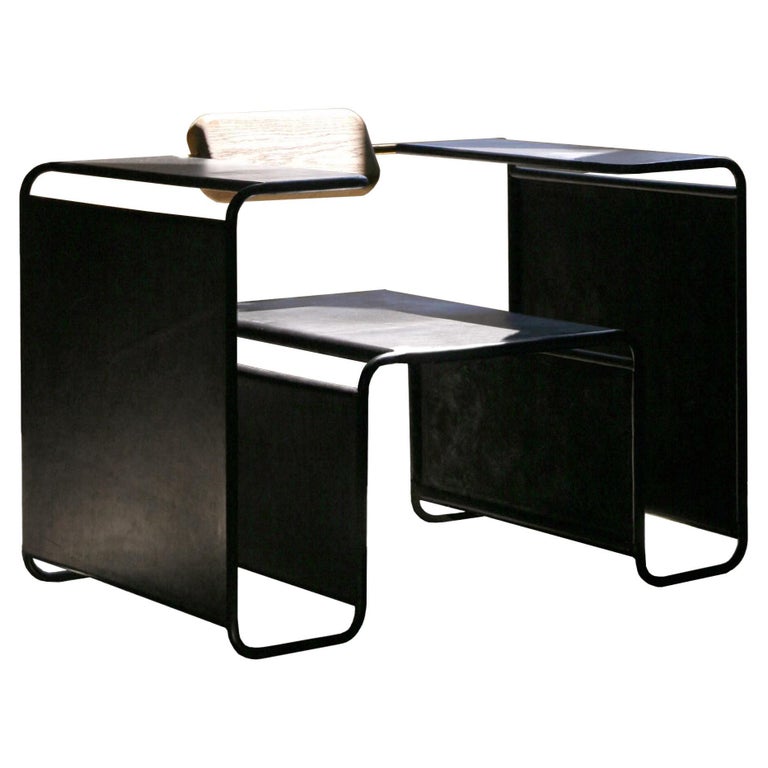 AR-01 Armchair of Stainless Steel and Oak For Sale at 1stDibs