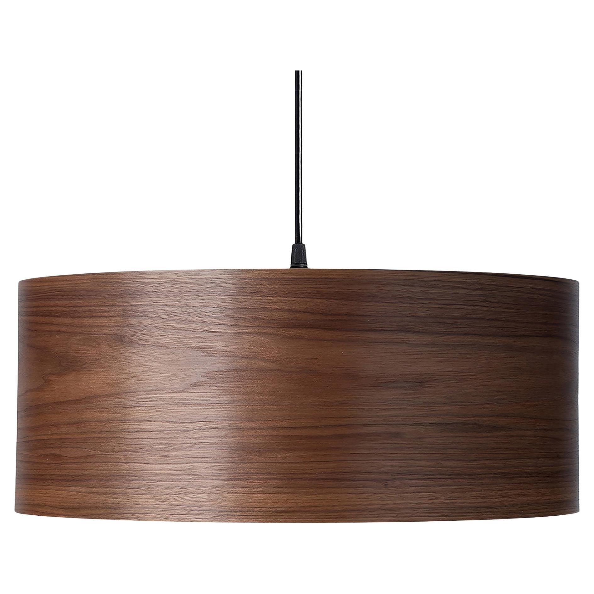 Organic Modern Walnut Wood 27" Chandelier Pendant For Sale at 1stDibs