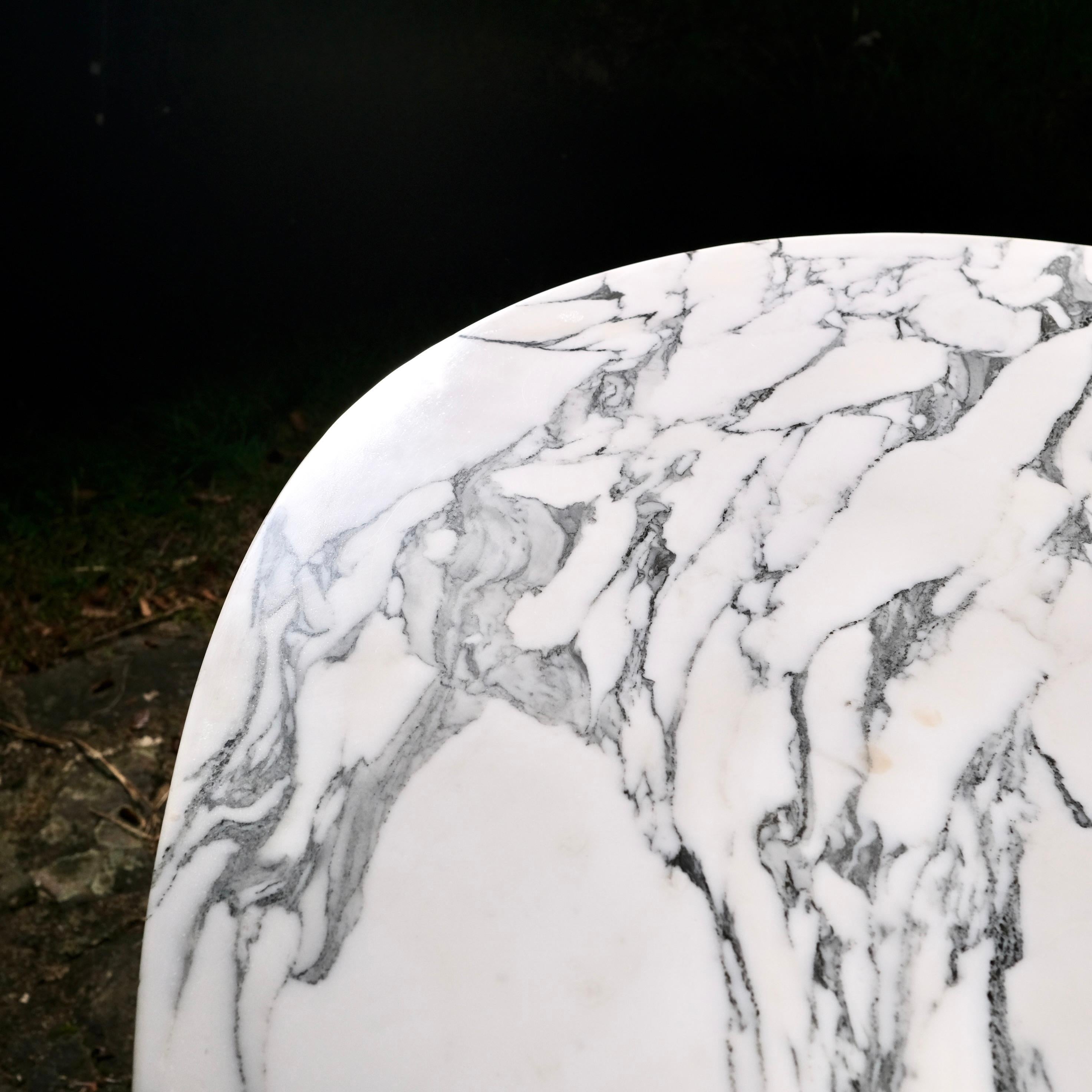 Arabescato marble dining table by Roche Bobois, France, 1970s at 1stDibs