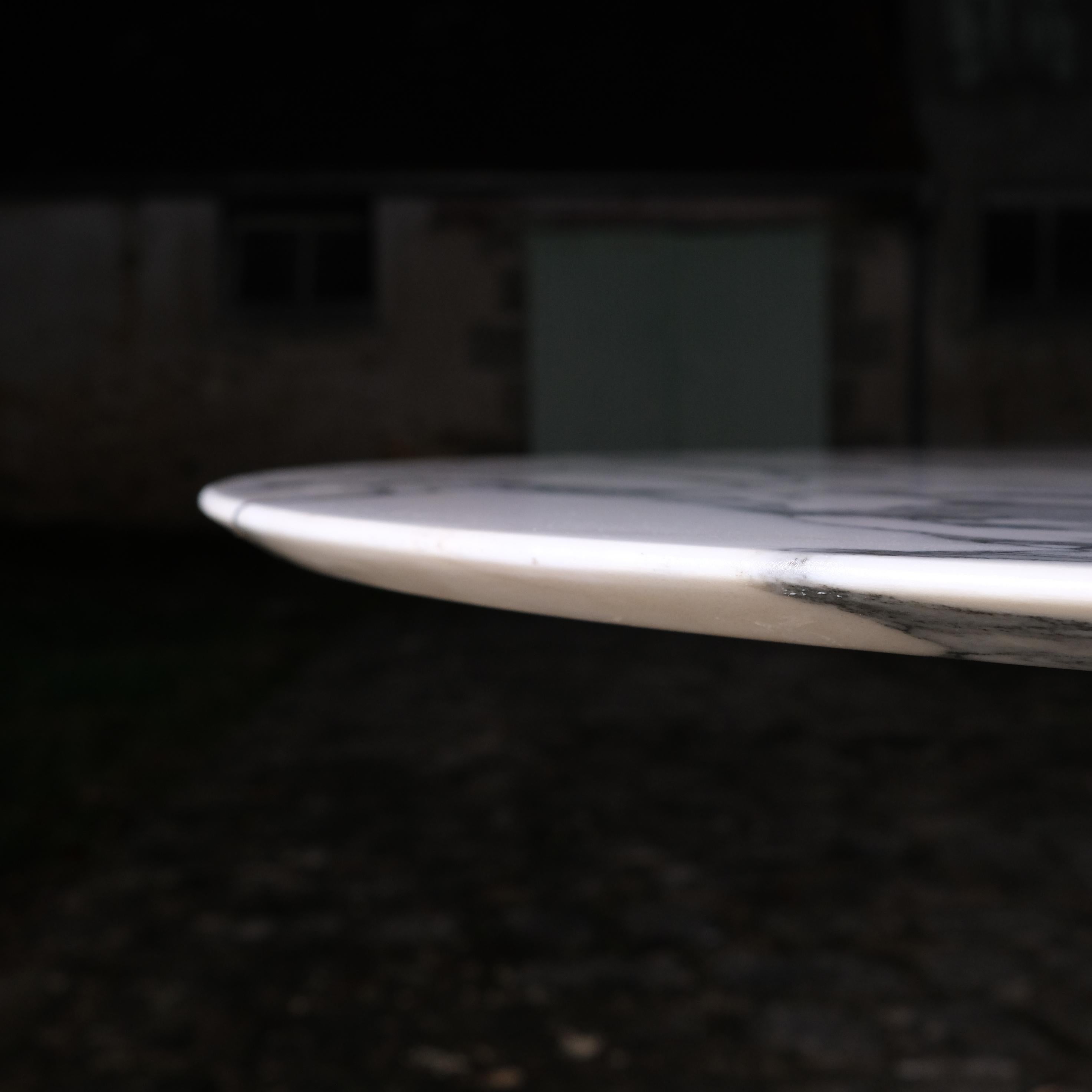Arabescato marble dining table by Roche Bobois, France, 1970s at 1stDibs
