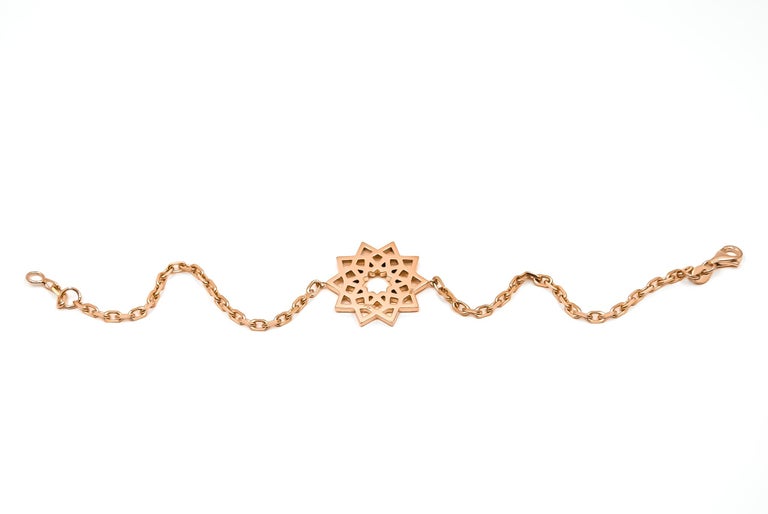 Arabesque Deco Andalusian Style Bracelet in 18kt Rose Gold For Sale at ...