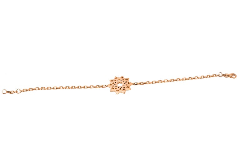 Arabesque Deco Andalusian Style Bracelet in 18kt Rose Gold For Sale at ...