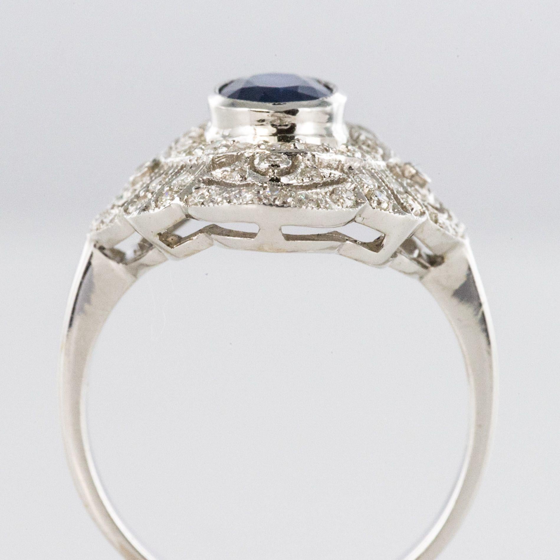 Arabesque Design Sapphire and Diamond Ring at 1stDibs | arabesque ring
