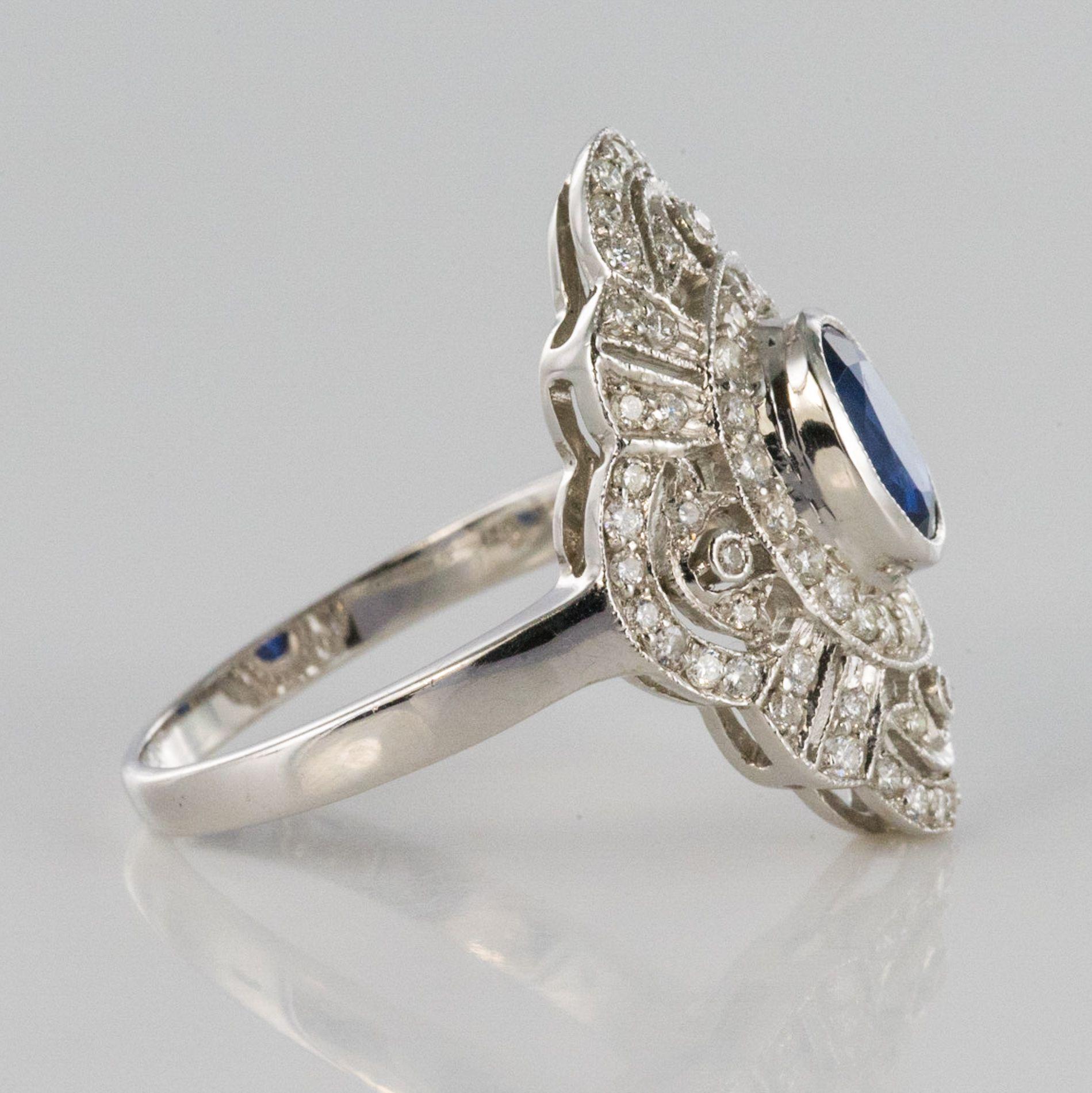 Arabesque Design Sapphire and Diamond Ring at 1stDibs | arabesque ring