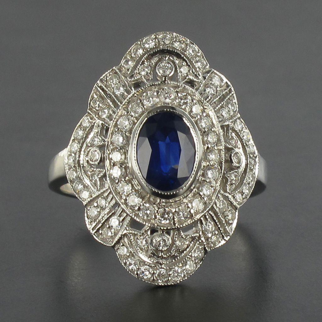 Arabesque Design Sapphire and Diamond Ring at 1stDibs | arabesque ring
