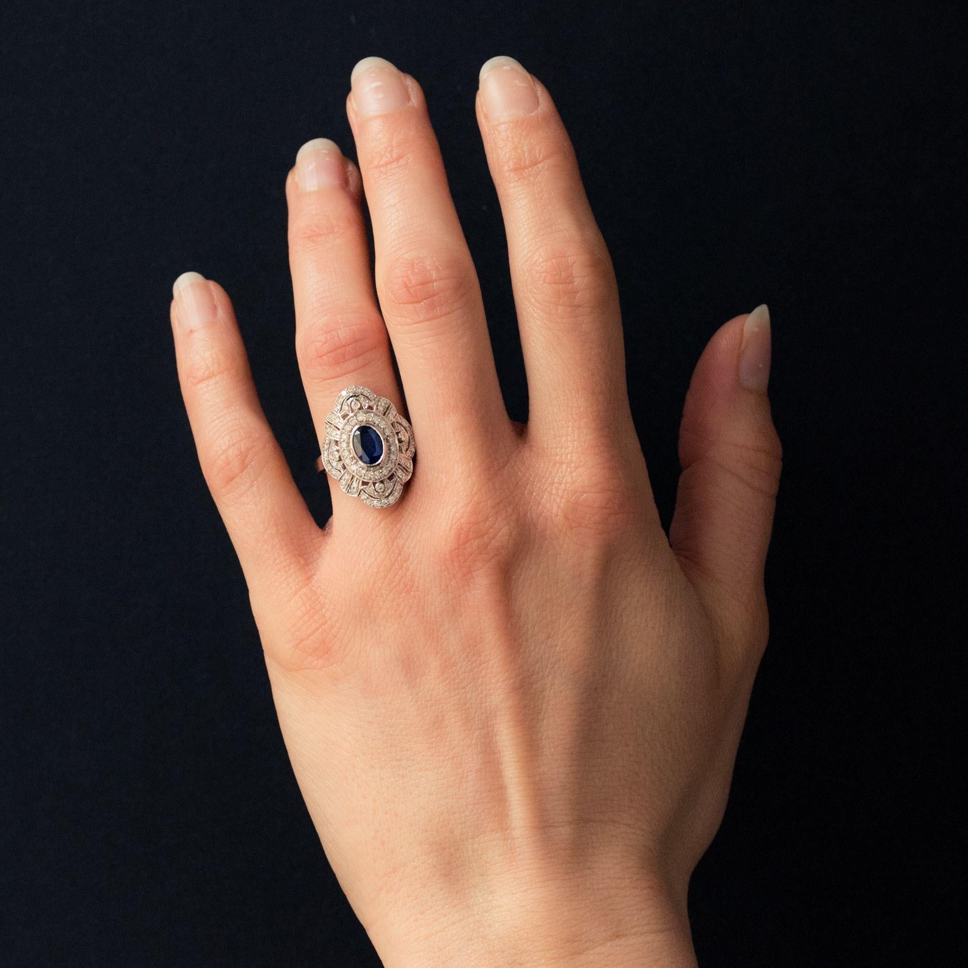 Arabesque Design Sapphire and Diamond Ring at 1stDibs | arabesque ring