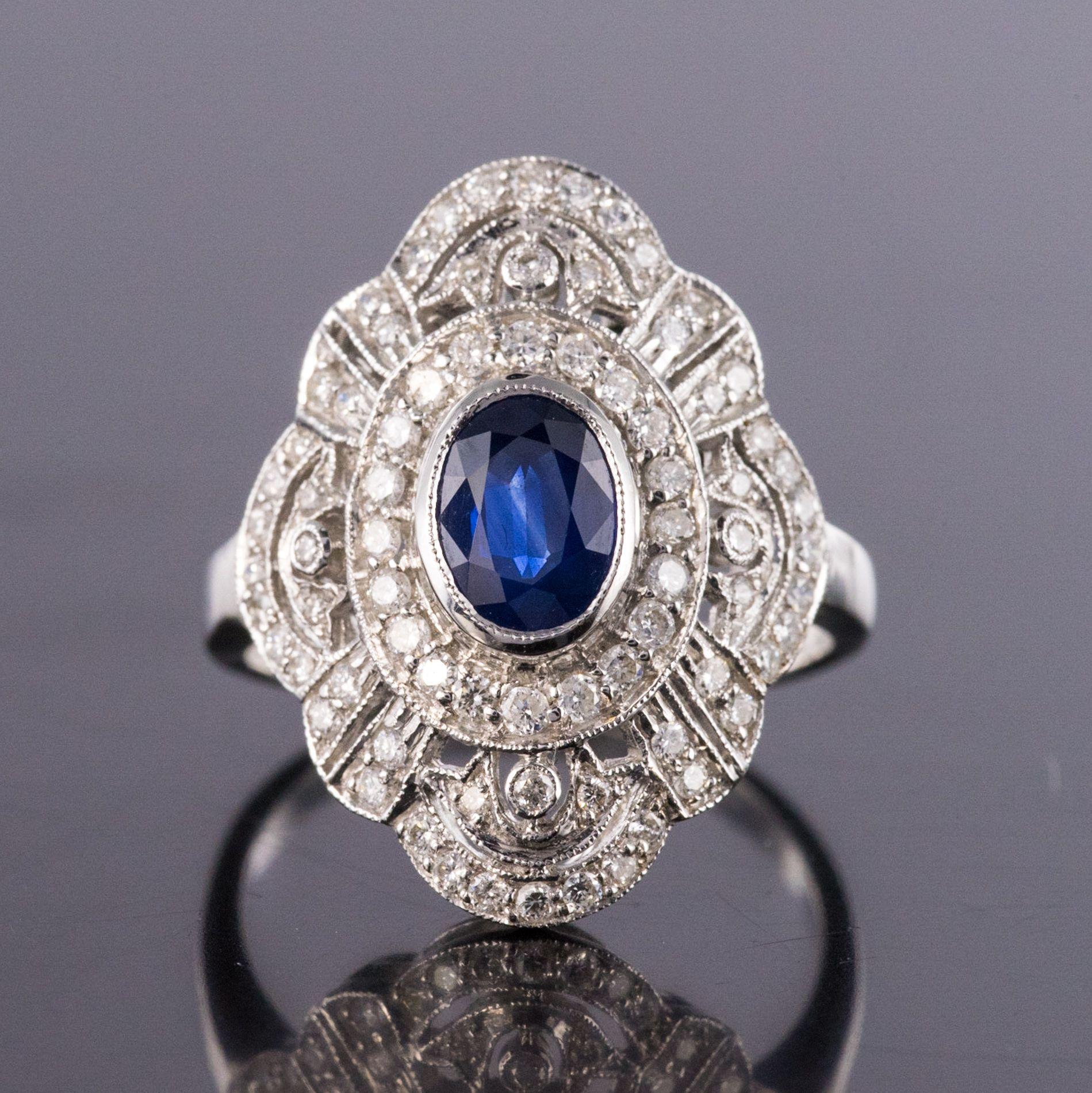 Arabesque Design Sapphire and Diamond Ring at 1stDibs | arabesque ring