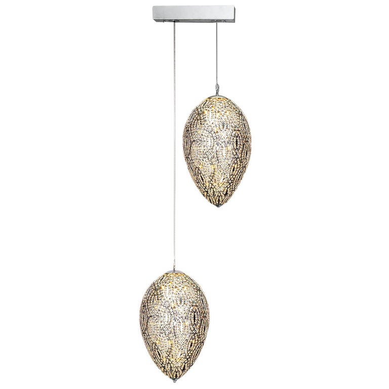 Arabesque Egg 2-Light Pendant Lamp For Sale at 1stDibs
