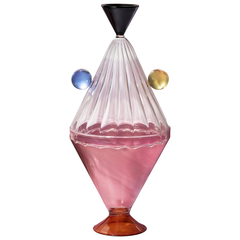 Arabesque Glass Vase by Serena Confalonieri For Sale at 1stDibs