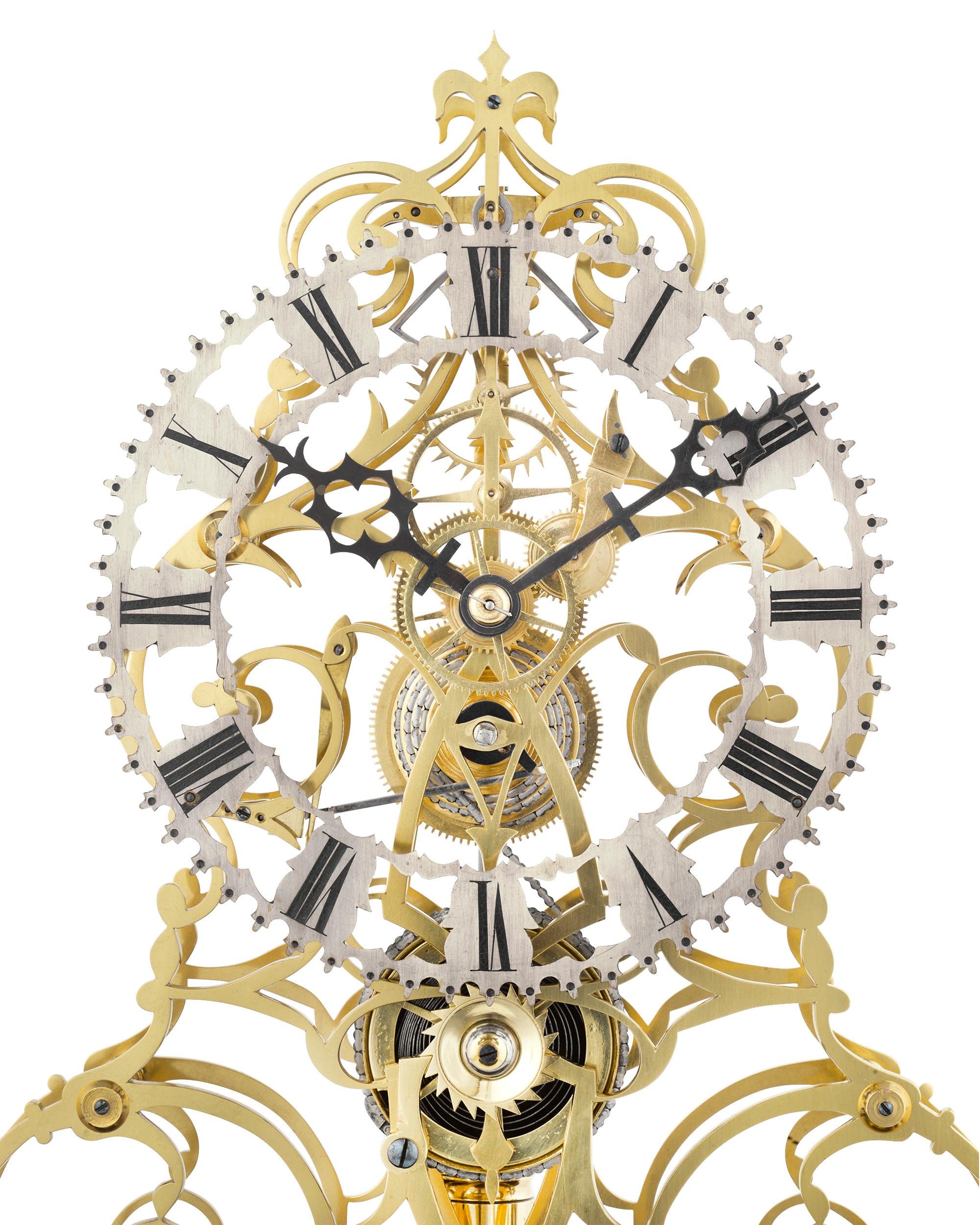 Arabesque Skeleton Clock by Evans of Handsworth at 1stDibs | arabesque ...