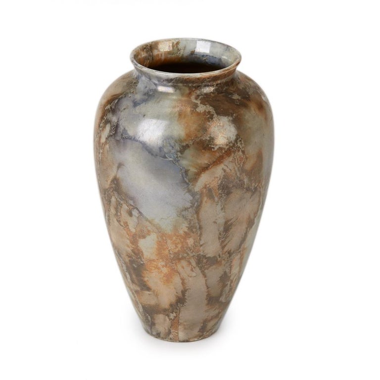 Arabia Art Deco Silver Lustreware Art Pottery Vase, 1917-1927 at ...