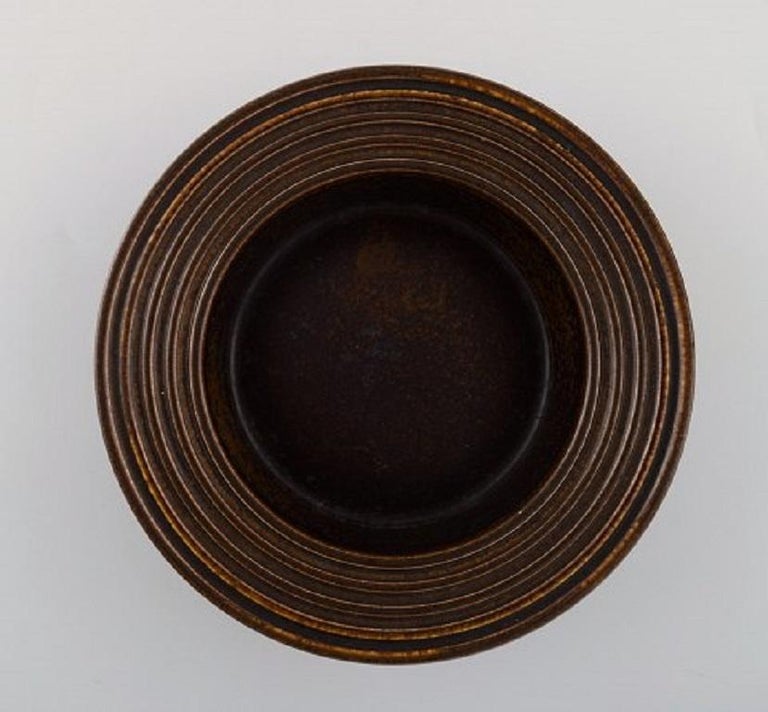 Arabia, Finland, Low Bowl in Glazed Ceramics with Grooved Edge, 1960s ...