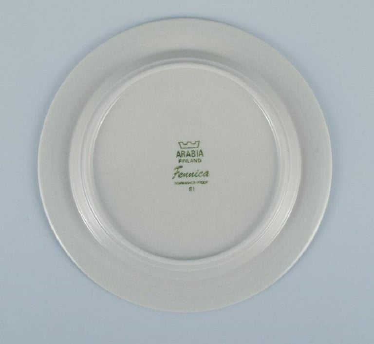 Arabia, Finland, Six Fennica Stoneware Plates, 1970s For Sale at 1stDibs