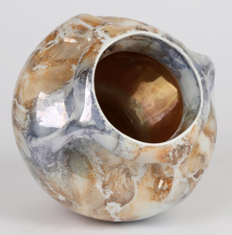 Arabia Finnish Art Deco Four Handled Lustre Glazed Art Pottery Vase For ...