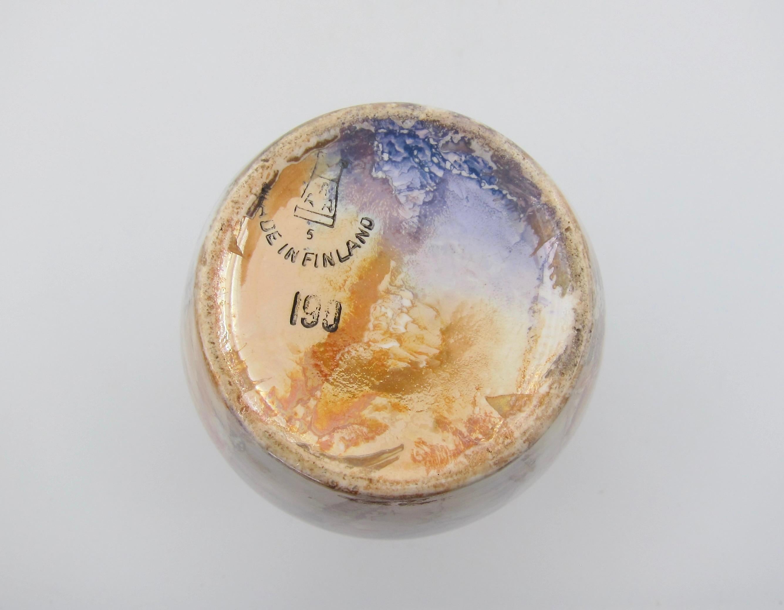 Arabia of Finland Marble Lustre Vase 1928-1932 For Sale at 1stDibs