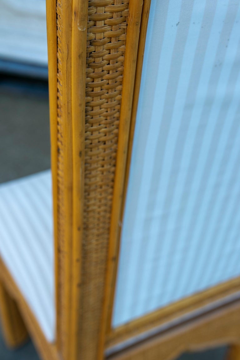 Arabian Style Set of Six Bamboo Handmade Bamboo Chairs with Bow ...