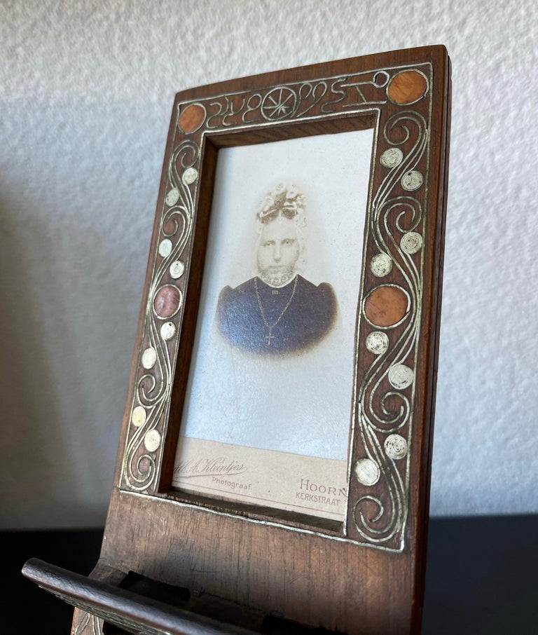 Arabic Antique Wooden Photo / Picture Frame Easel Inlaid Silver ...