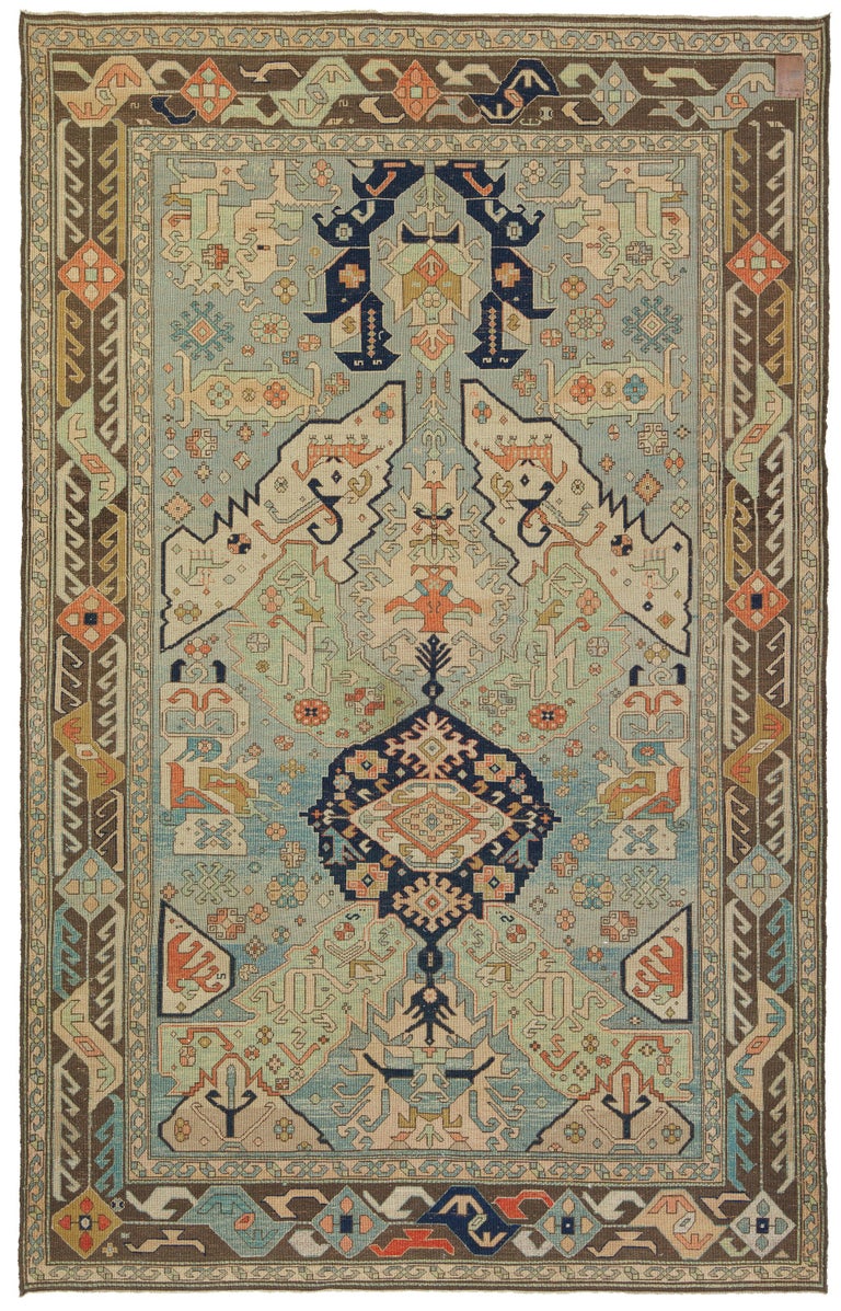 Ararat Rugs Dragon Rug, Antique Caucasus Museum Revival Carpet, Natural ...