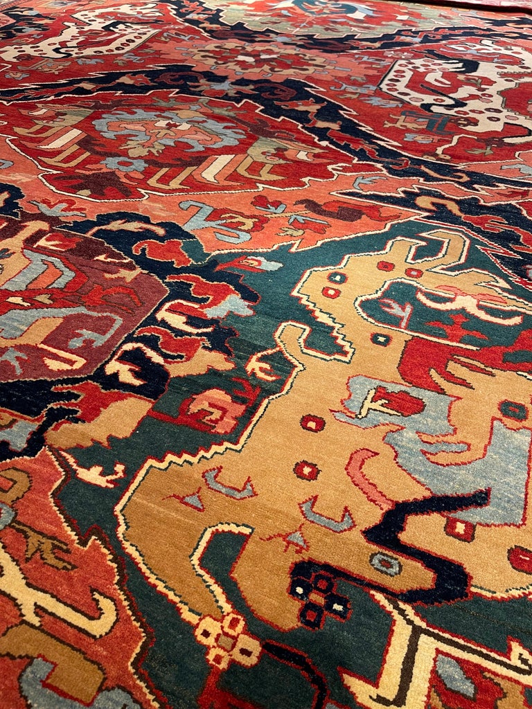 Ararat Rugs Dragon Rug, Antique Caucasus Museum Revival Carpet, Natural ...