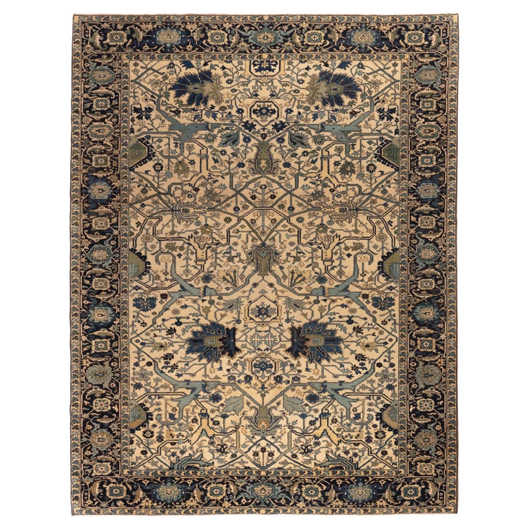 Ararat Rugs Gerous Arabesque Rug, 19th Century Revival Carpet, Natural ...
