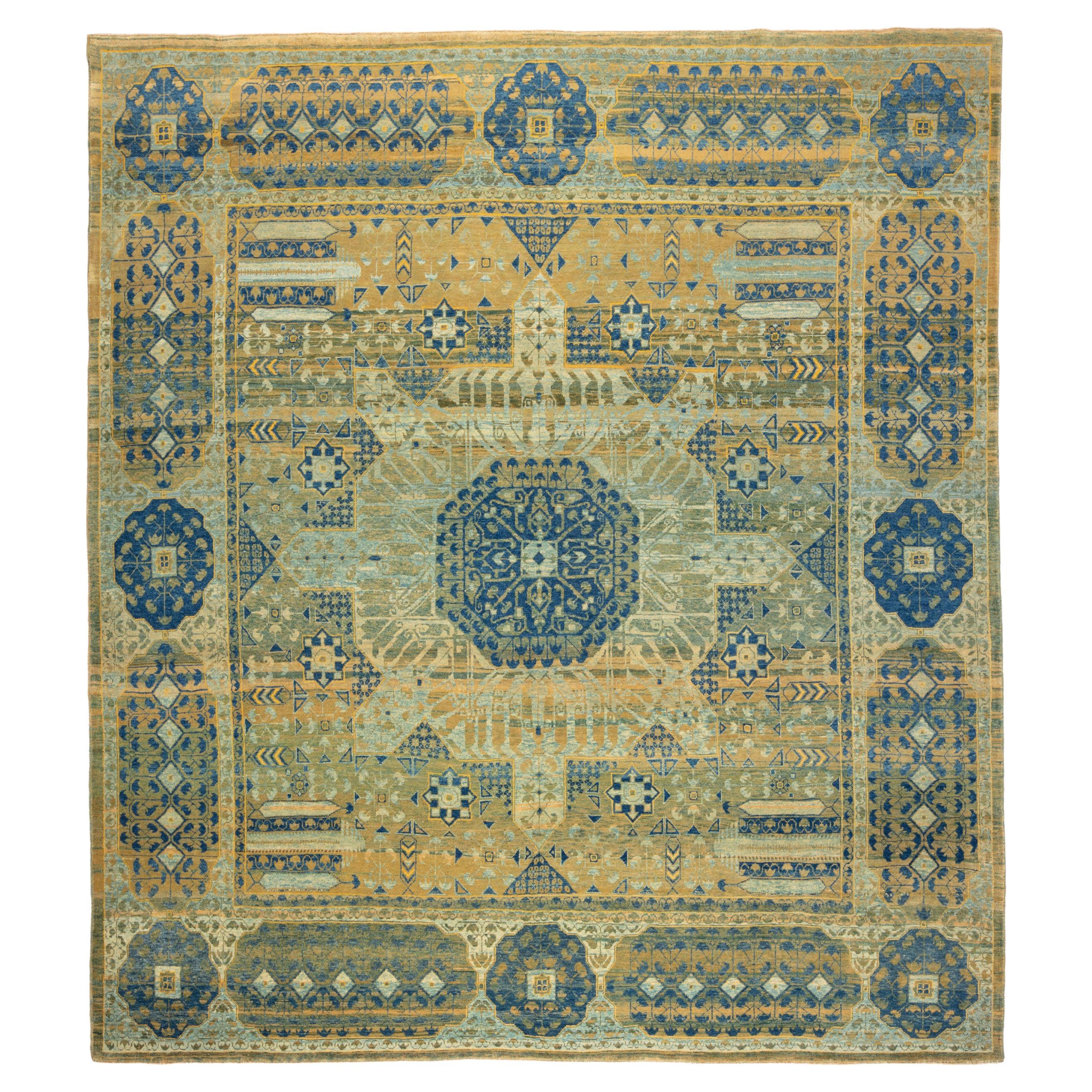 Ararat Rugs Mamluk Rug with Cusped Medallion Antique Revival Carpet ...