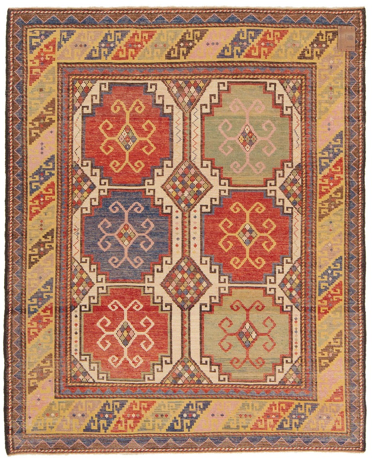 Ararat Rugs Memling Gul Kazak Rug, 19th C Caucasian Revival Carpet ...
