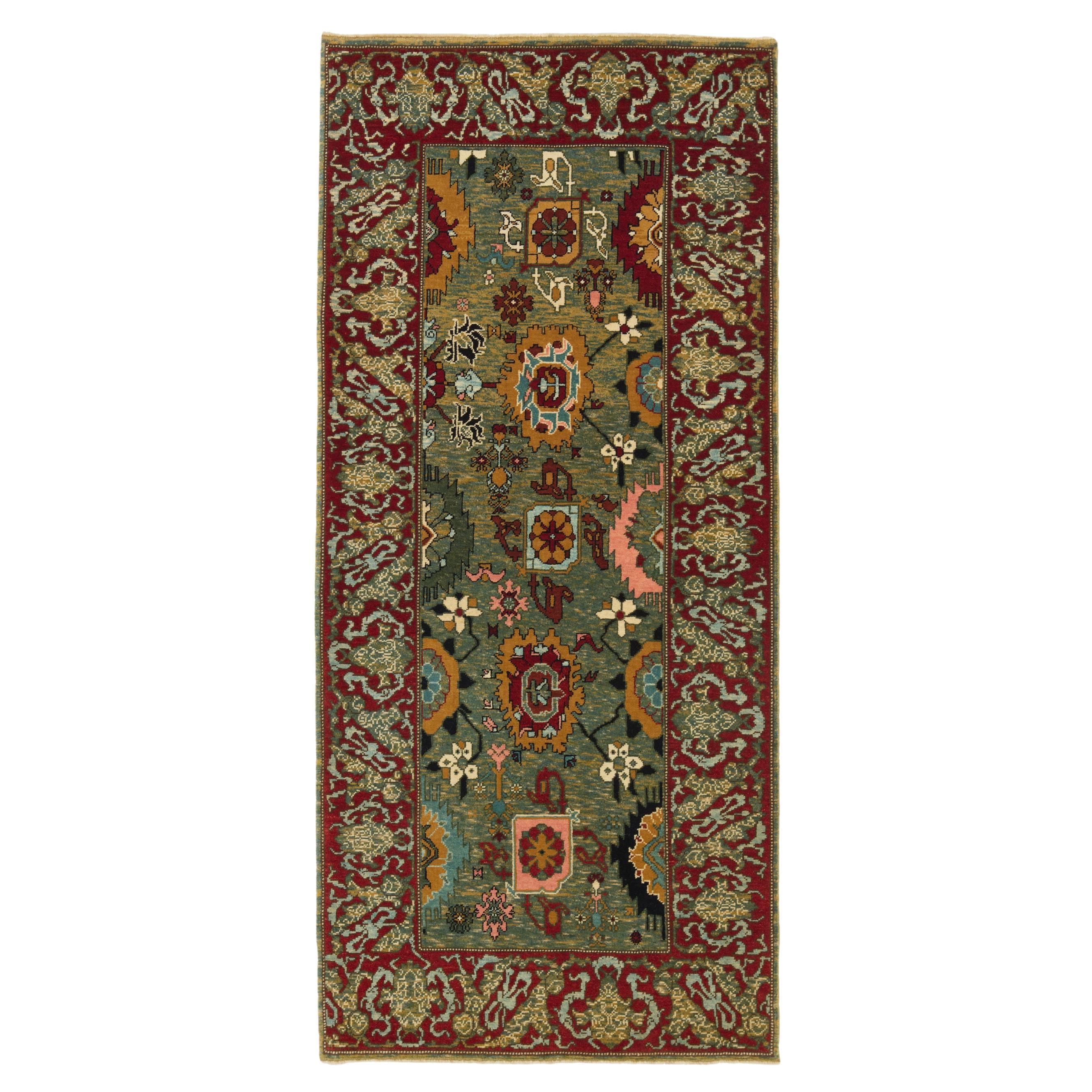 Ararat Rugs Palmettes and Flowers Lattice Rug Antique Revival Carpet ...