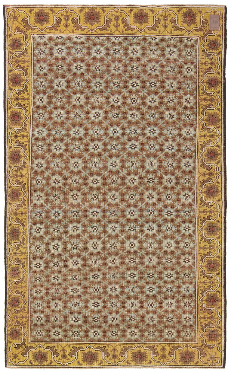 Ararat Rugs Seljuk Flower Lattice Carpet Anatolian Revival Rug, Natural ...