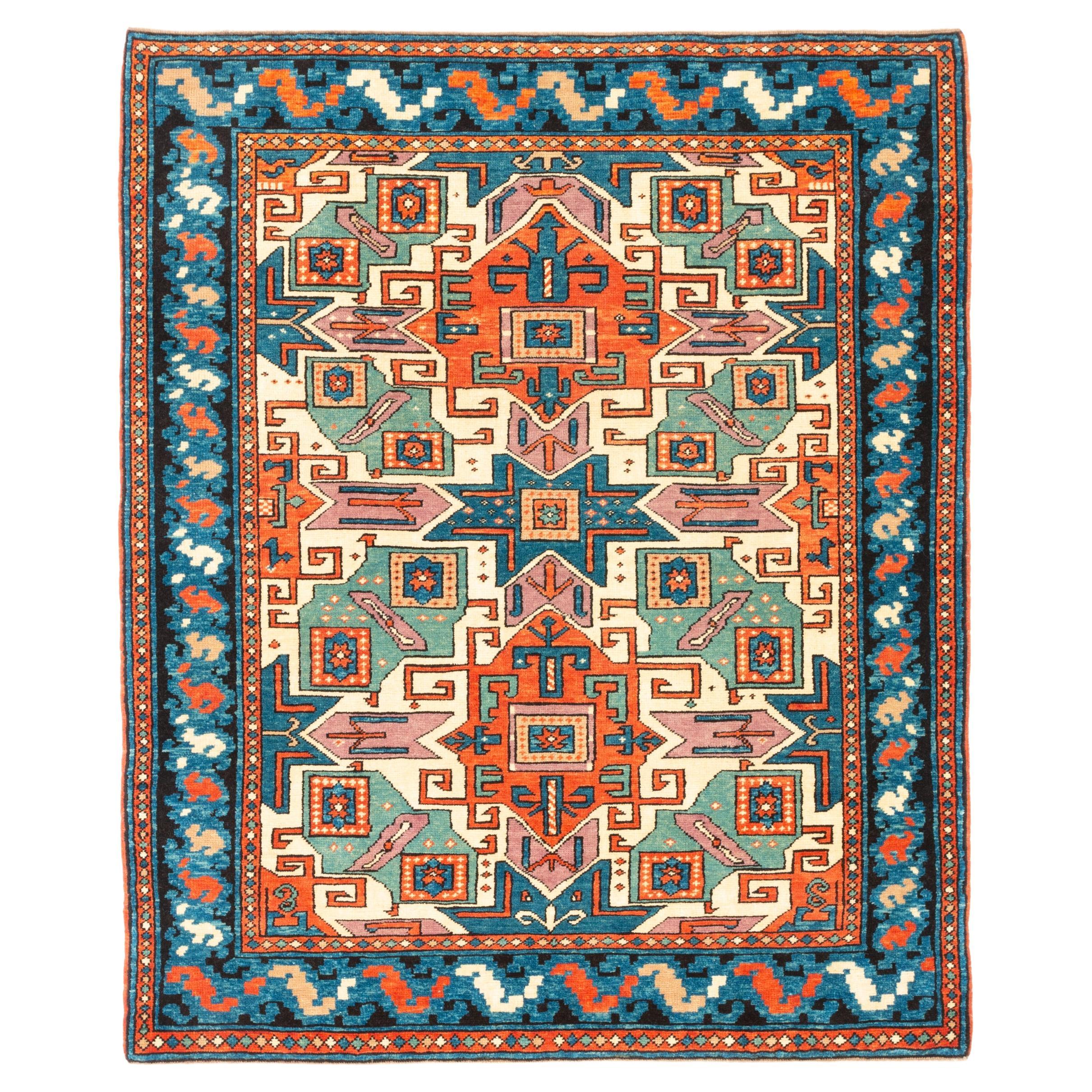 Ararat Rugs Memling Gul Kazak Rug, 19th C Caucasian Revival Carpet ...