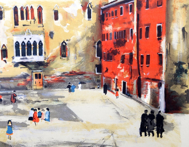 Arbit Blatas - Town Square, Impressionist Lithograph by Arbit Blatas ...