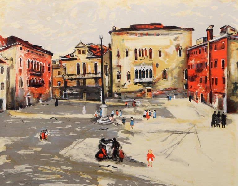 Arbit Blatas - Town Square, Impressionist Lithograph by Arbit Blatas ...