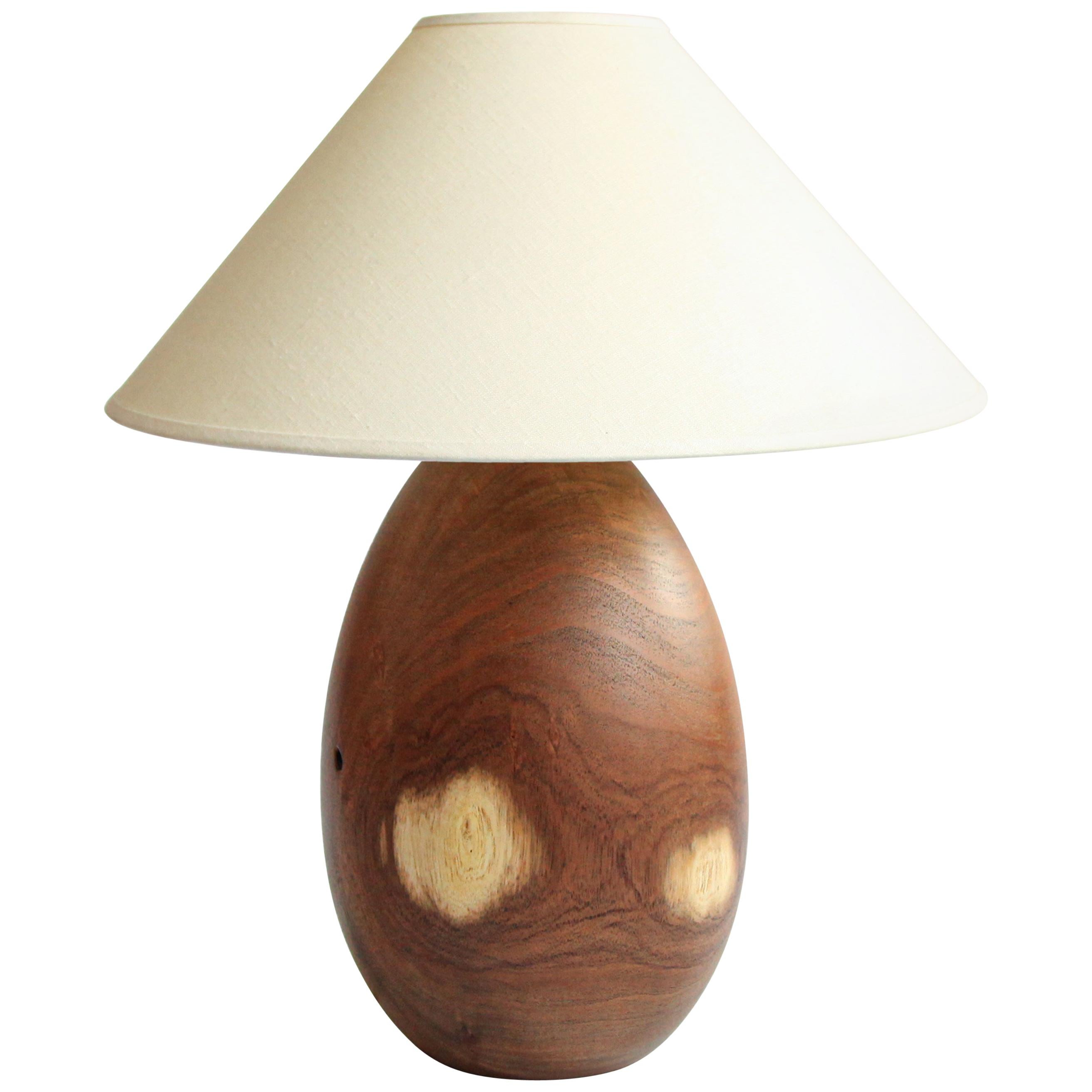Tropical Hardwood Lamp and White Linen Shade, Small Medium, Árbol ...