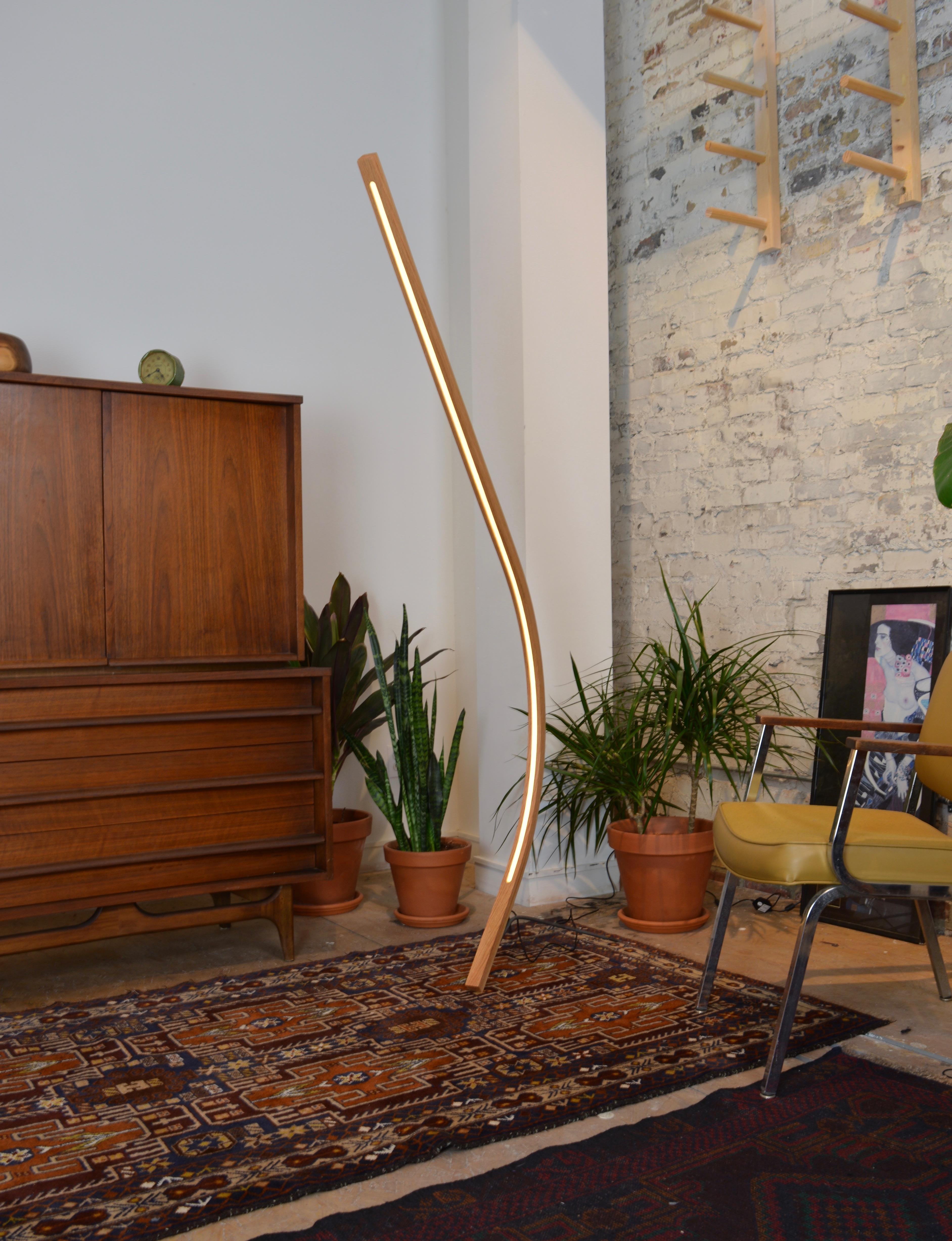 ARC, Curved Wooden LED Floor Lamp For Sale at 1stDibs | curved wood ...
