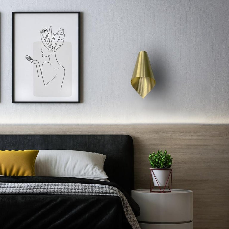 ARC MAXI Asymmetrical Wall Light in Brushed Brass Made in Britain For ...