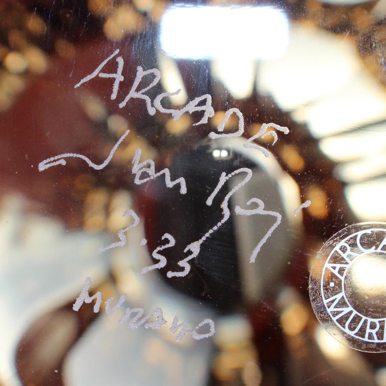 Arcade Murano Art Glass Vase "Pedra Champagne" by Ivan Baj For Sale at ...