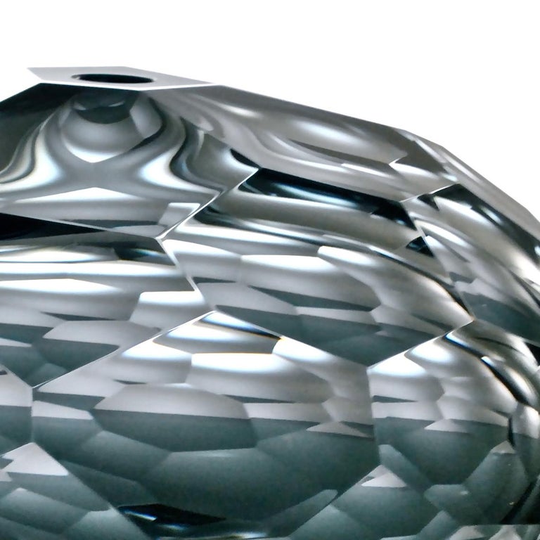 Arcade Murano Art Glass Vase "Pedra grey" by Ivan Baj For Sale at 1stDibs