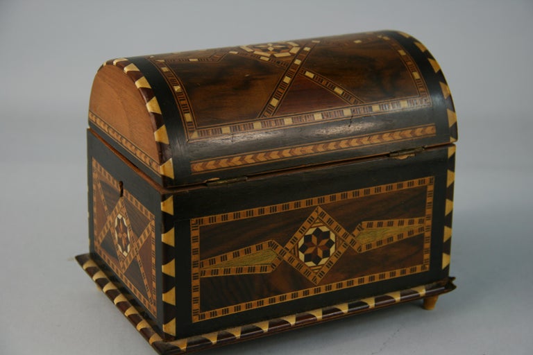 Arch Top Inlaid Wood Box For Sale at 1stDibs