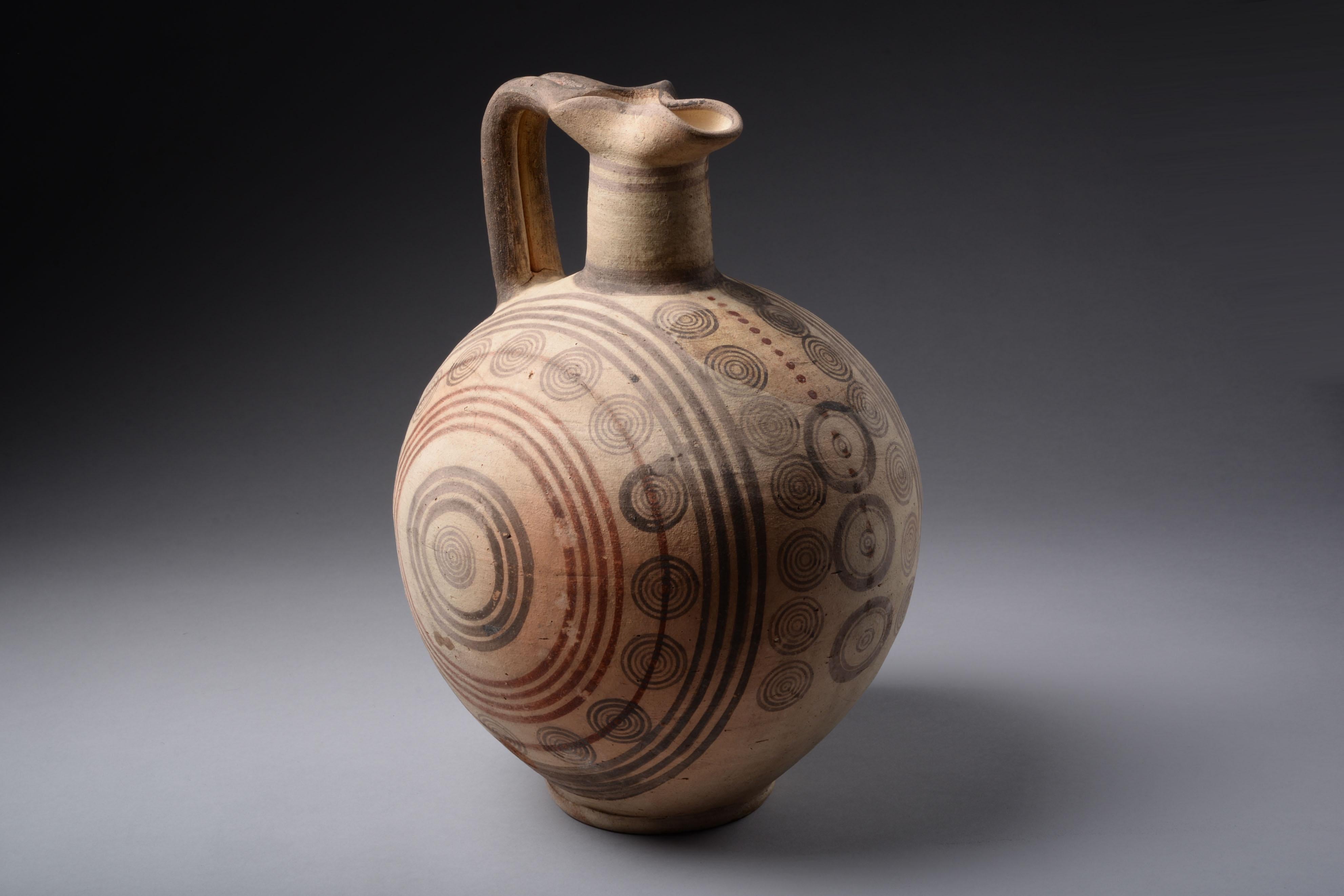 Archaic Cypriot Bichrome Ware Jug For Sale at 1stDibs