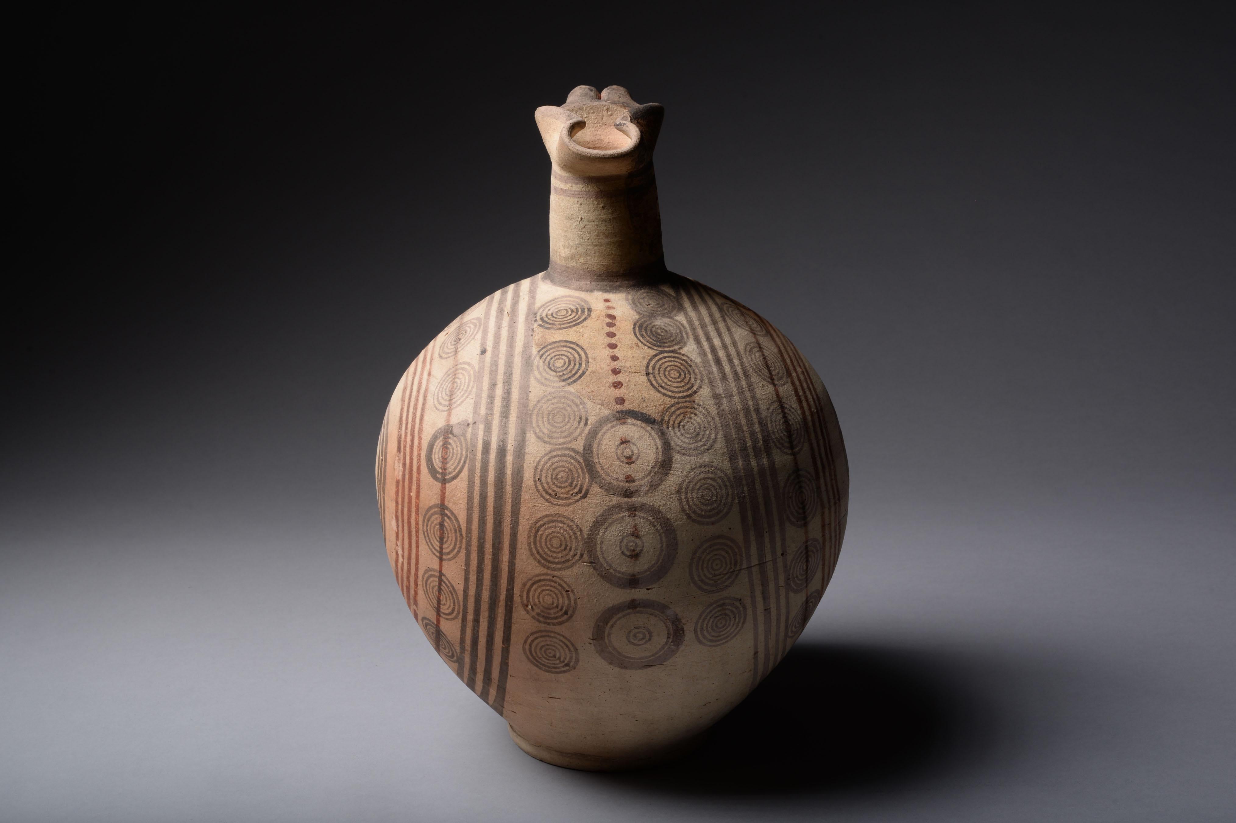 Archaic Cypriot Bichrome Ware Jug For Sale at 1stDibs