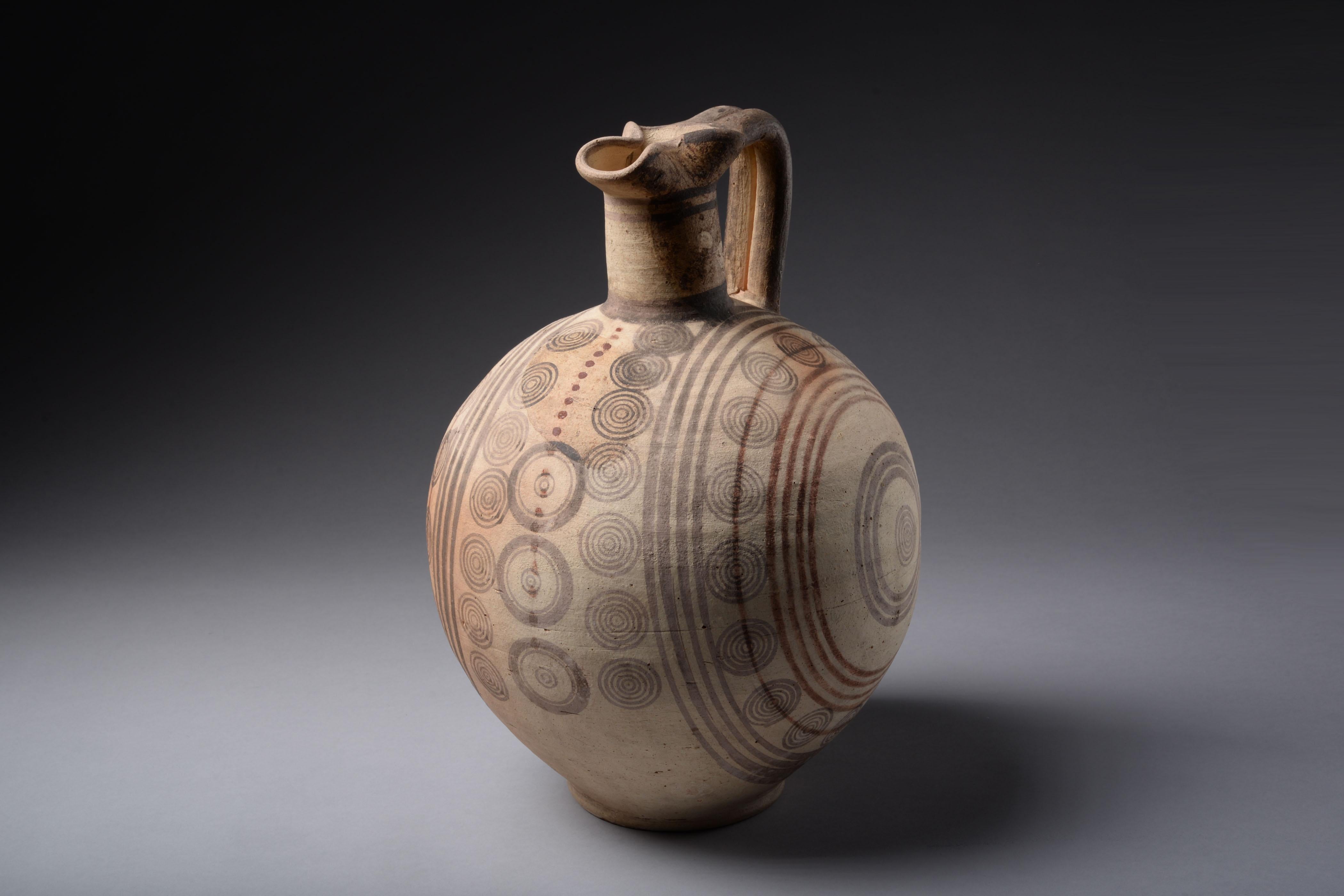 Archaic Cypriot Bichrome Ware Jug For Sale at 1stDibs