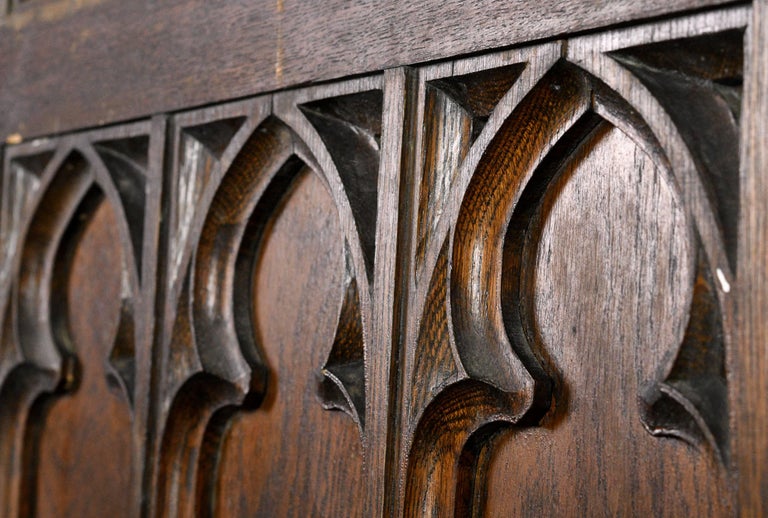 Arched Gothic Oak Double Doors at 1stDibs