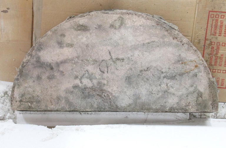 Arched Limestone Transom W/ Carved Pineapple Design circa 1900 For Sale ...