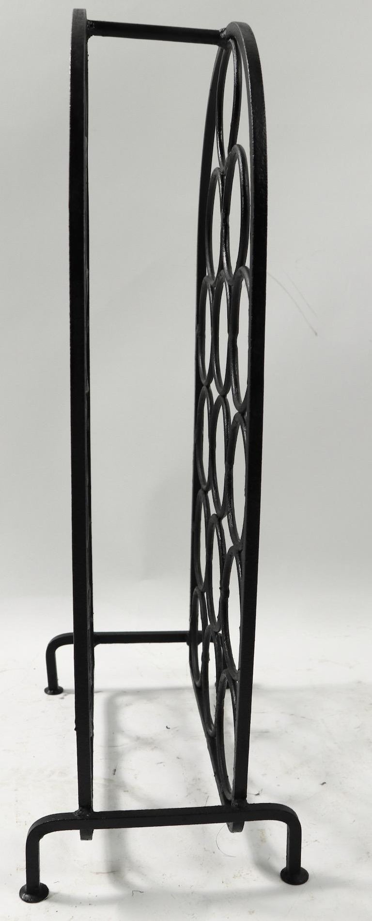 Arched Top Wrought Iron Wine Rack after Umanoff For Sale at 1stDibs