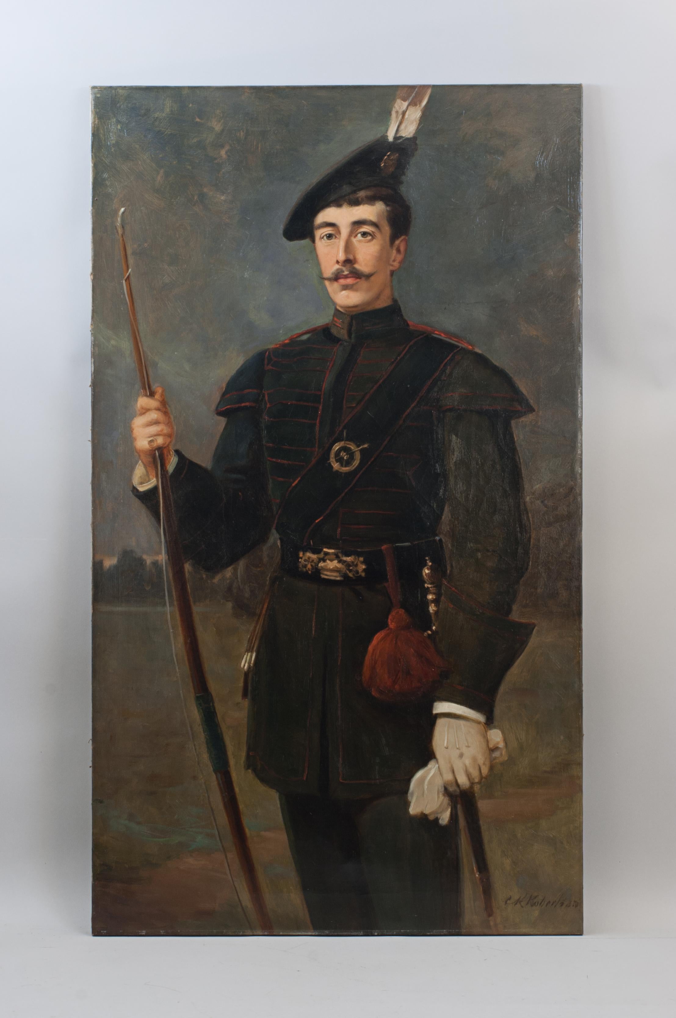 Archery Oil Painting of a Member of the Royal Company of Archers For ...
