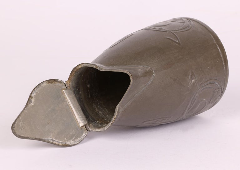 Archibald Knox Tudric Art Nouveau Lidded Pewter Jug For Sale at 1stDibs