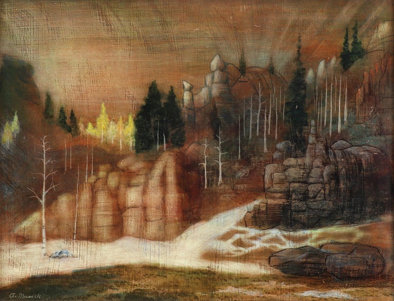Archie Musick - 11 Mile Canyon Colorado, American Modernist Tempera ...