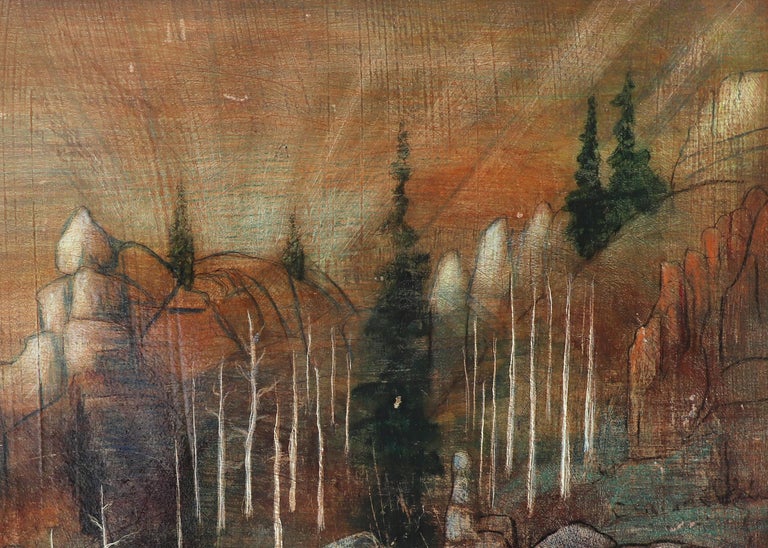 Archie Musick - 11 Mile Canyon Colorado, American Modernist Tempera ...