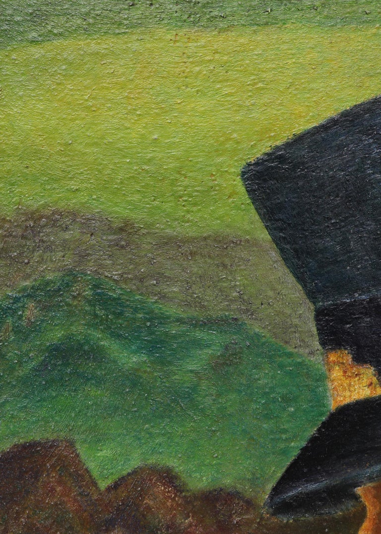 Archie Musick - Train Conductor, 1930s WPA Modernist Portrait of a Man ...