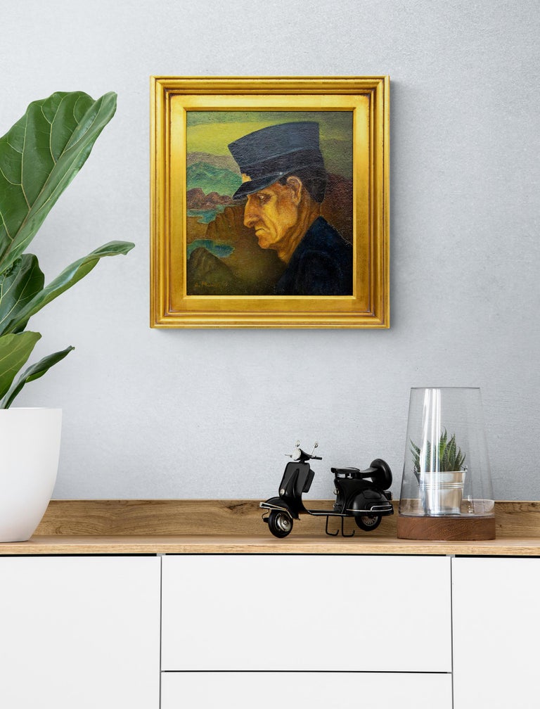 Archie Musick - Train Conductor, 1930s WPA Modernist Portrait of a Man ...